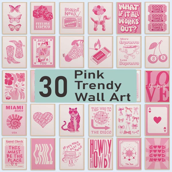 Pink Print - Etsy