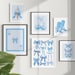 Trendy Blue Bows Set of 12 Wall Art Preppy Coquette Room Decor Bow ...