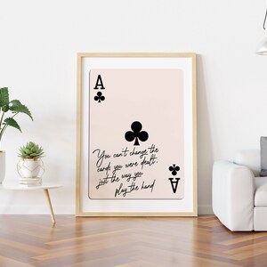 Playing Card Print Trendy Wall Art Prints Retro Bar Cart Decor Preppy ...