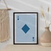 SET OF 4 Ace Card, BLUE Playing Card Poster, Trendy Wall Art, Fun ...