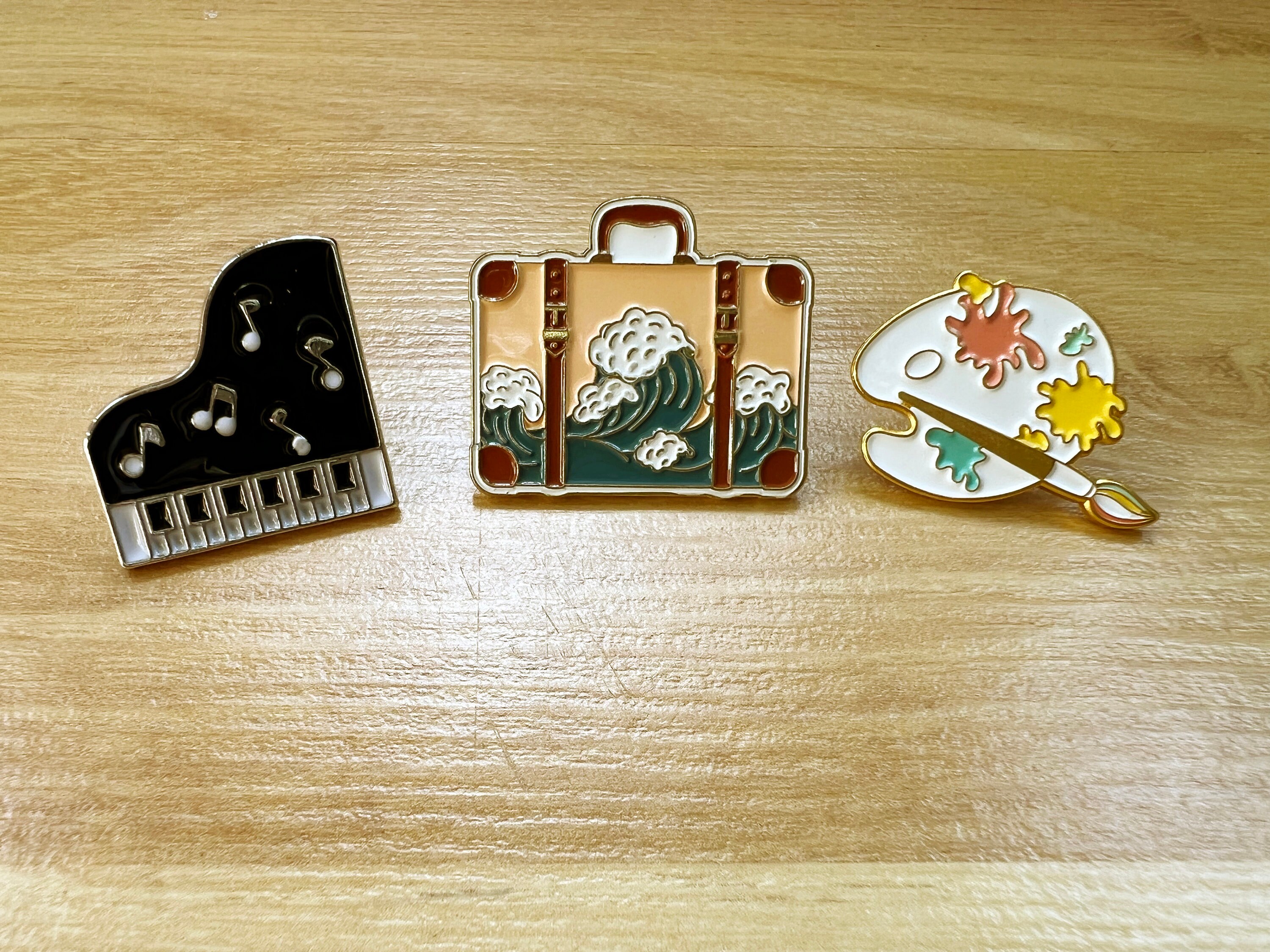 Various Enamel Pin Badge: Art, Moon Flower, Whale, Painting, Plants ...