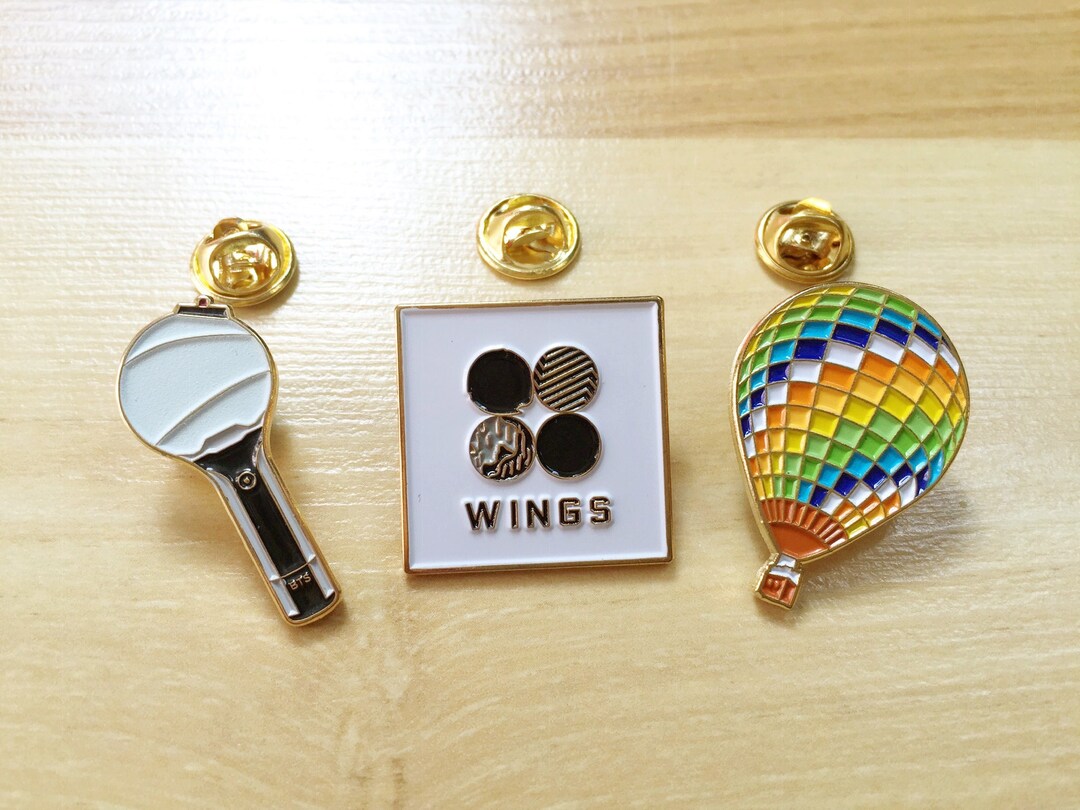 BTS Gold Enamel Pin Badge: Armybomb, WINGS & HYYH Young Forever - Etsy