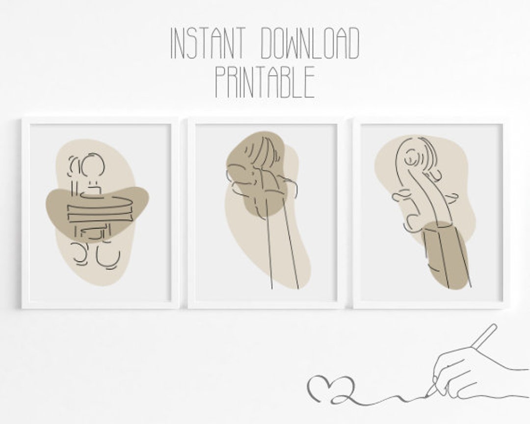 Cello | Cello Scroll | Line Drawing | Wall Art | Musical Instrument ...