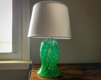 Green Glass Lamp Base - Etsy