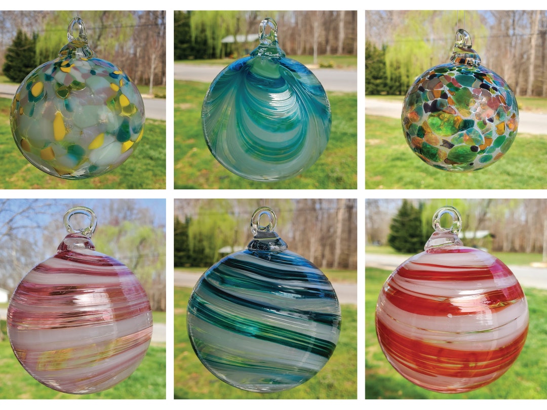 Handblown Glass Ornaments Blown Glass Ornaments Etsy