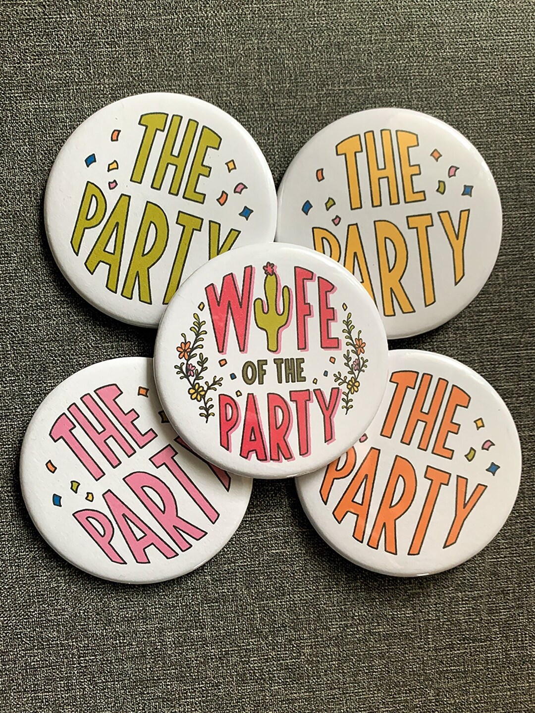 Fiesta Bachelorette Party Buttons: Wife of the Party Pins - Etsy