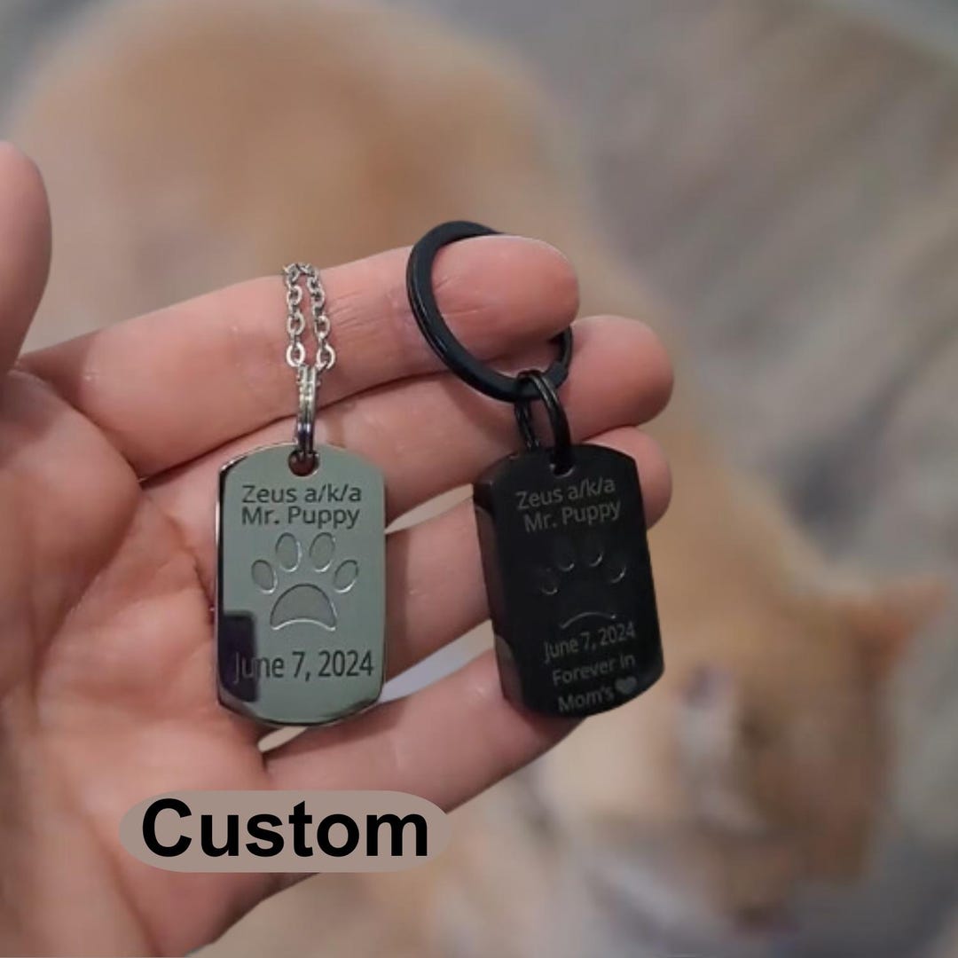 Personalized Cremation Pet Urn Keychain Custom Ashes Jewelry Ash Gift ...