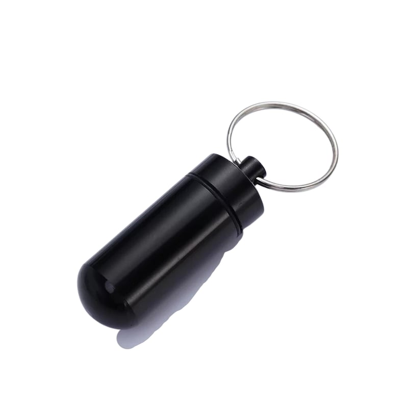Waterproof Pill Box Keychain: Mini Metal Pill Container, Grandma Gift ...