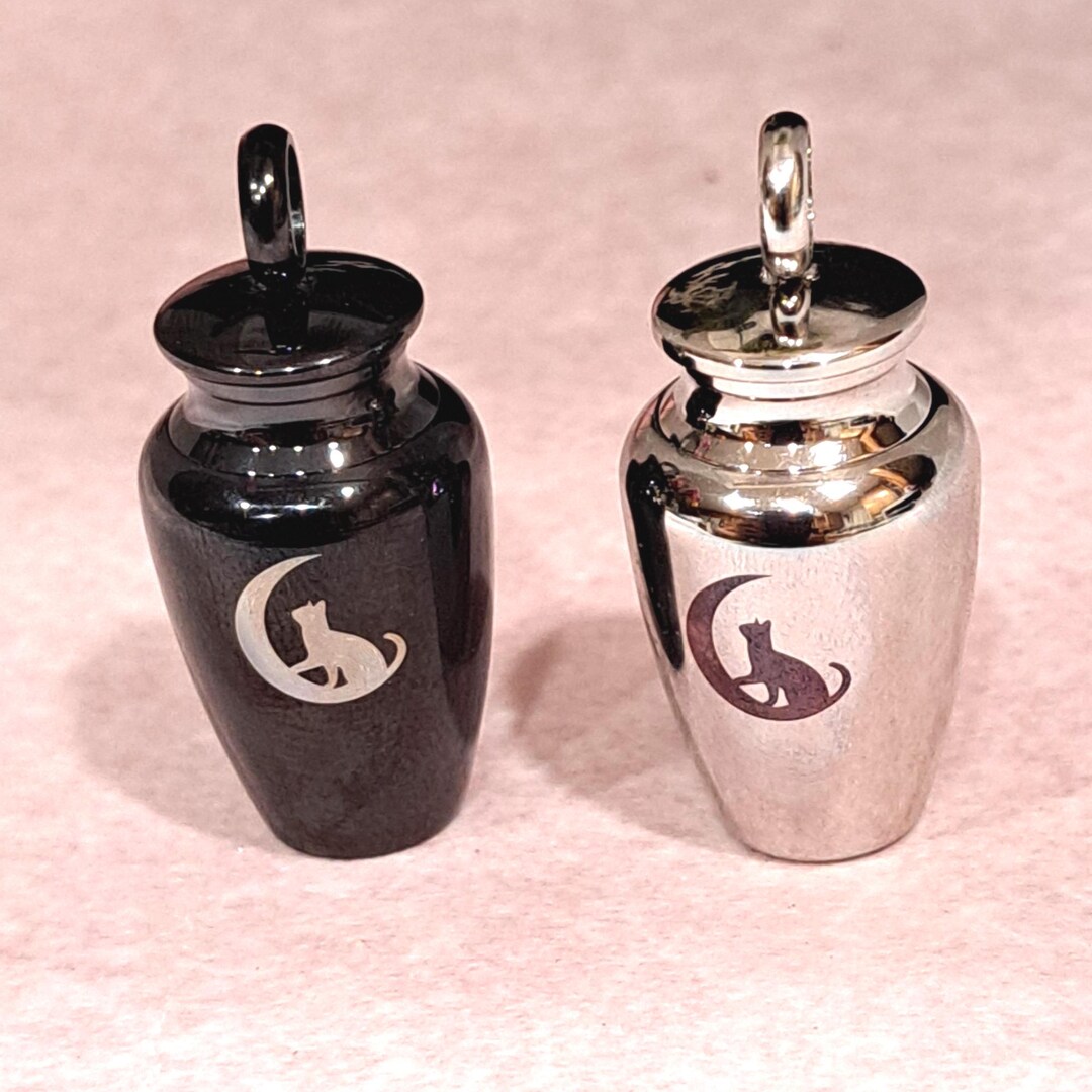 Personalized Mini Urn Necklace Set: Stainless Steel Cremation Jewelry ...
