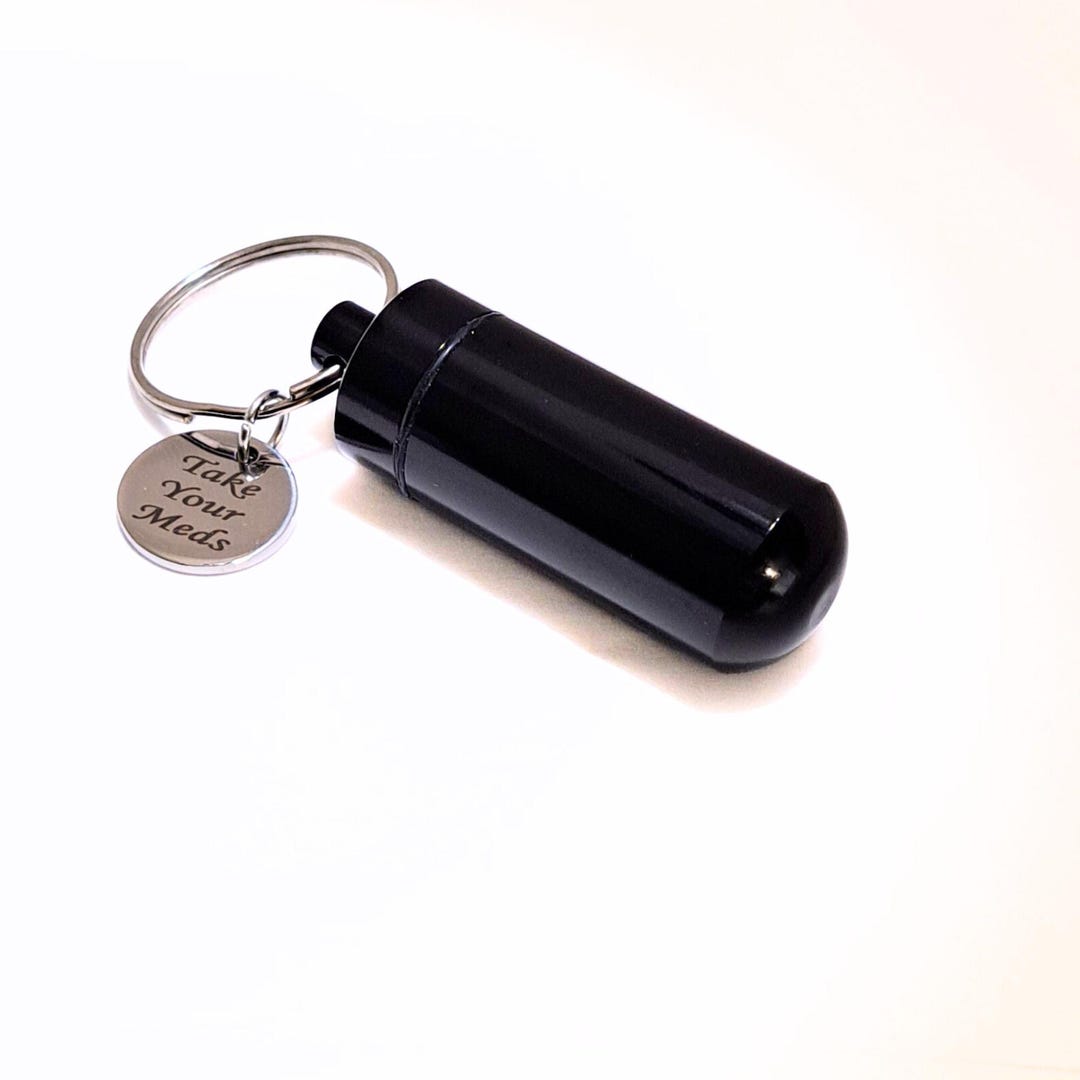 Waterproof Pill Box Keychain: Stainless Steel Medicine Storage - Etsy