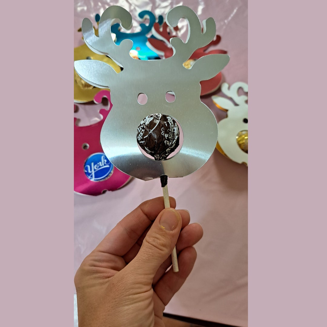 Christmas Chocolate Lollipop Holders Reindeer Lollipop Chocolate Holder ...