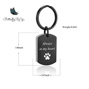 Personalized Cremation Pet Urn Keychain Custom Ashes Jewelry Ash Gift ...