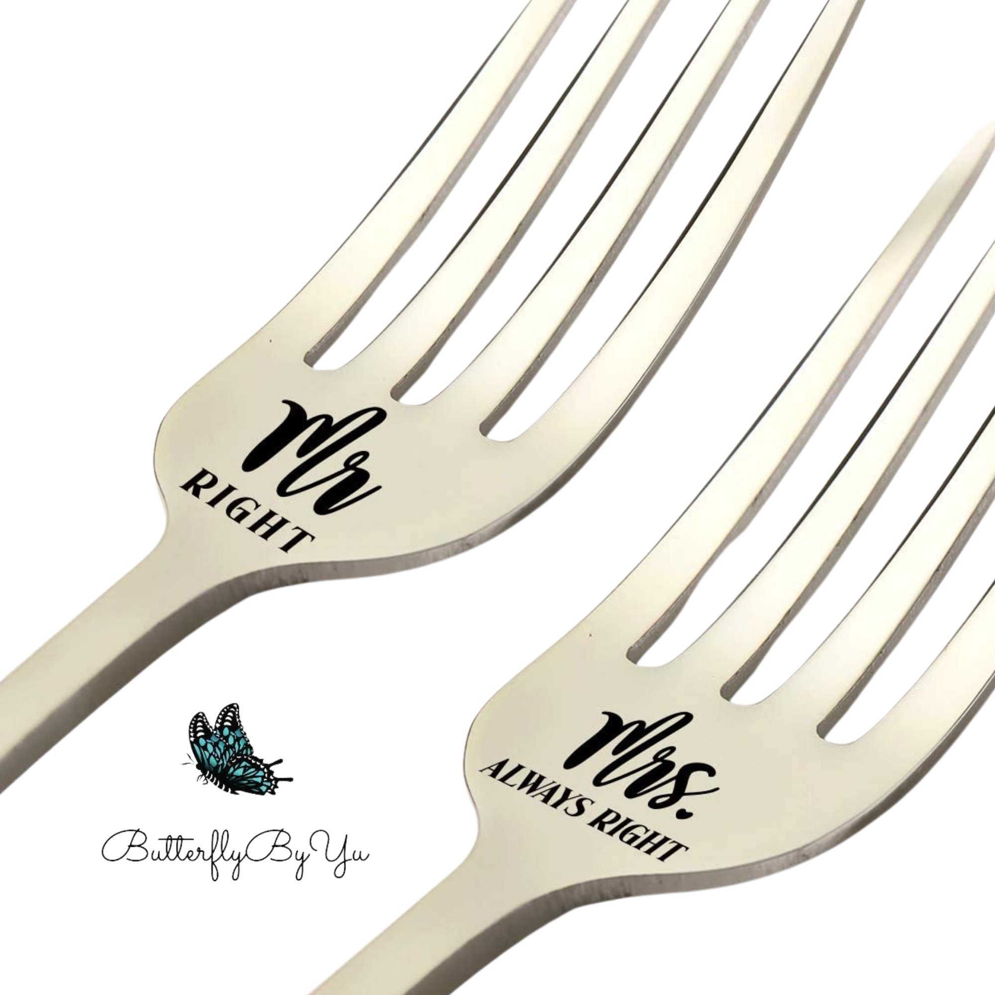 Engraved Wedding Forks Personalized Anniversary Forks - Etsy