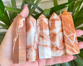 White Calcite Tower - Etsy