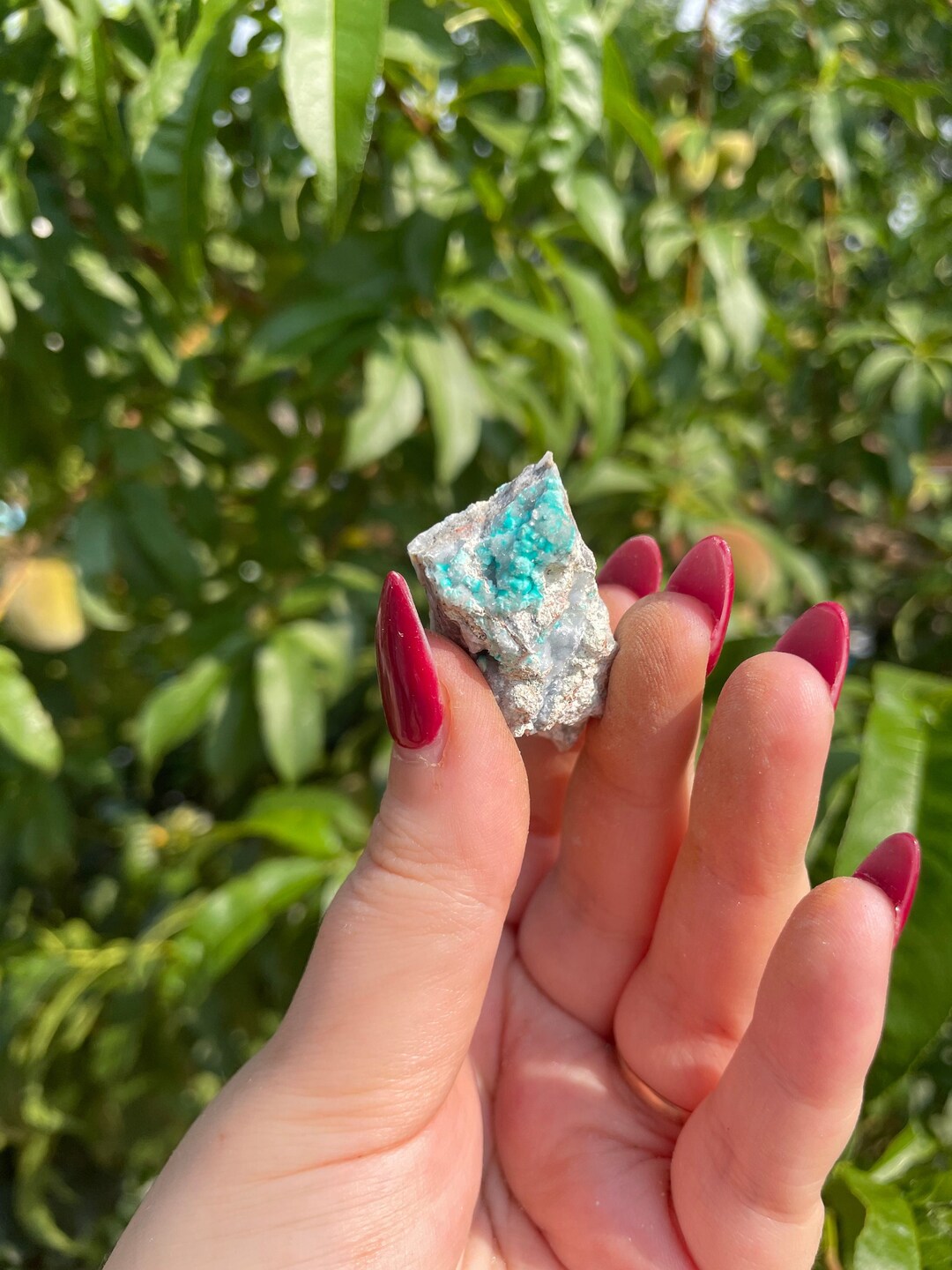 Raw Aurichalcite & Grape Agate in Matrix Mineral Crystal Cluster ...