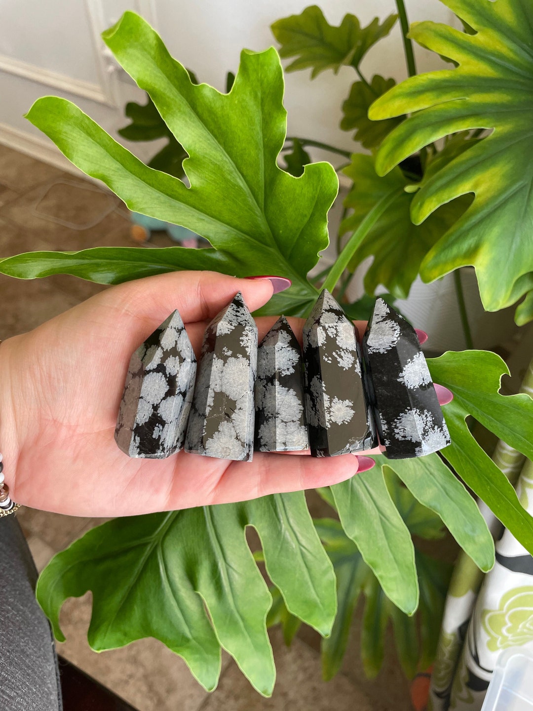 Small Snowflake Obsidian Tower Wand Point - Etsy