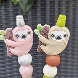 Sloth Pen| Sloth Lover Gift| Beaded Pen| Fun Pens| Cute Pen| Animal Pen ...