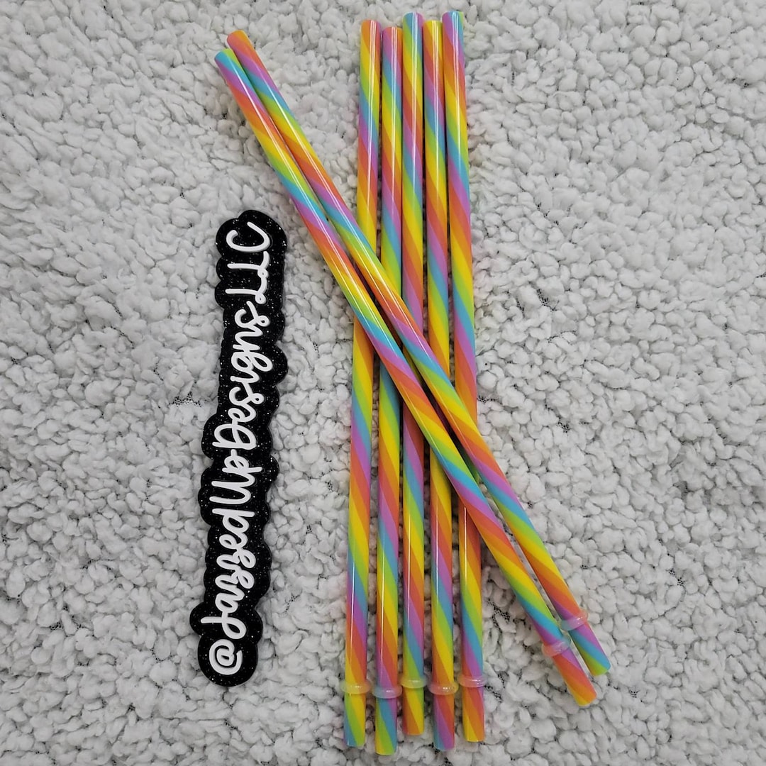 Colorful Reusable Straw| Reusable Plastic Straws| BPA Free| Plastic ...