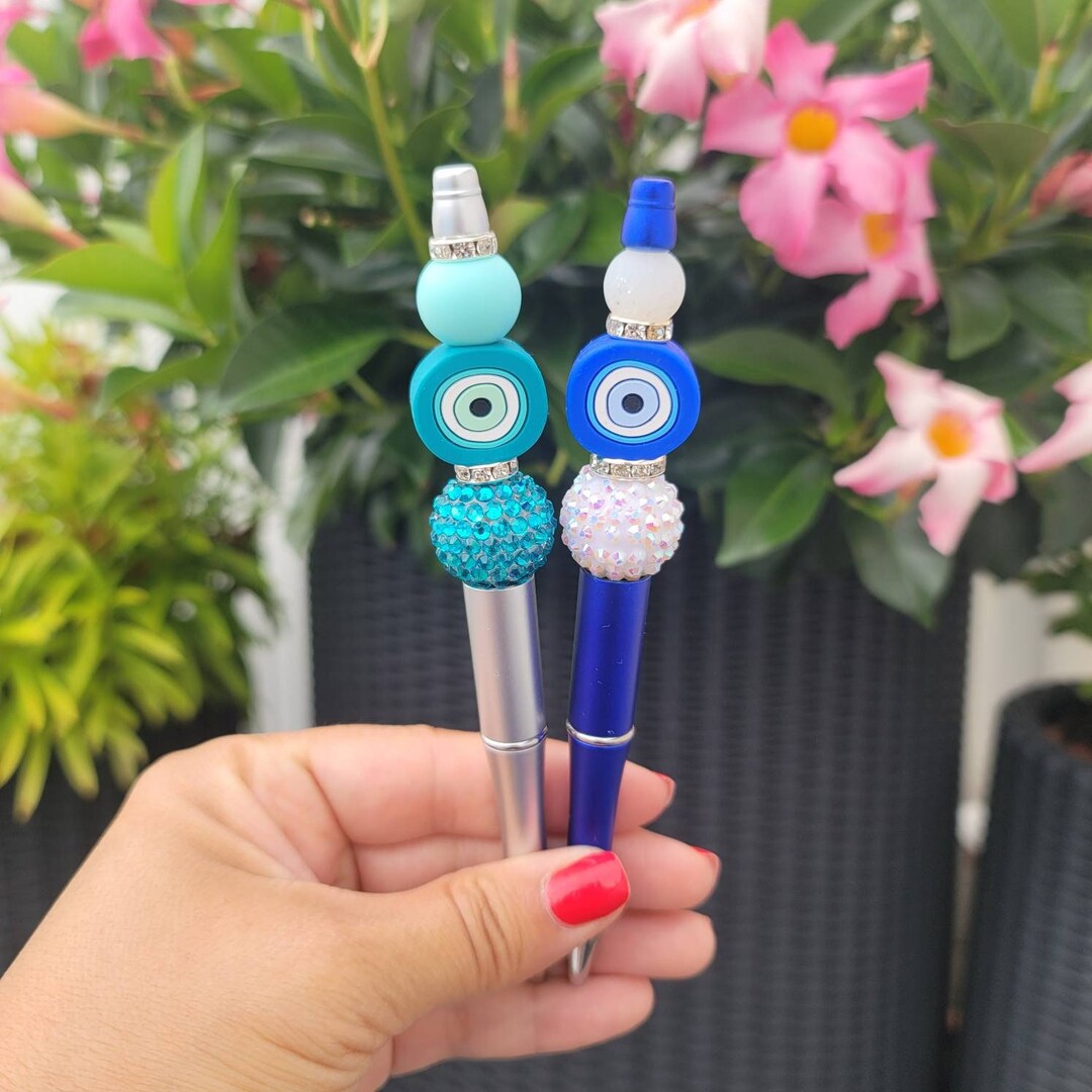 Evil Eye Pen| Evil Eye Lover Gift| Beaded Pen| Protect Your Energy ...