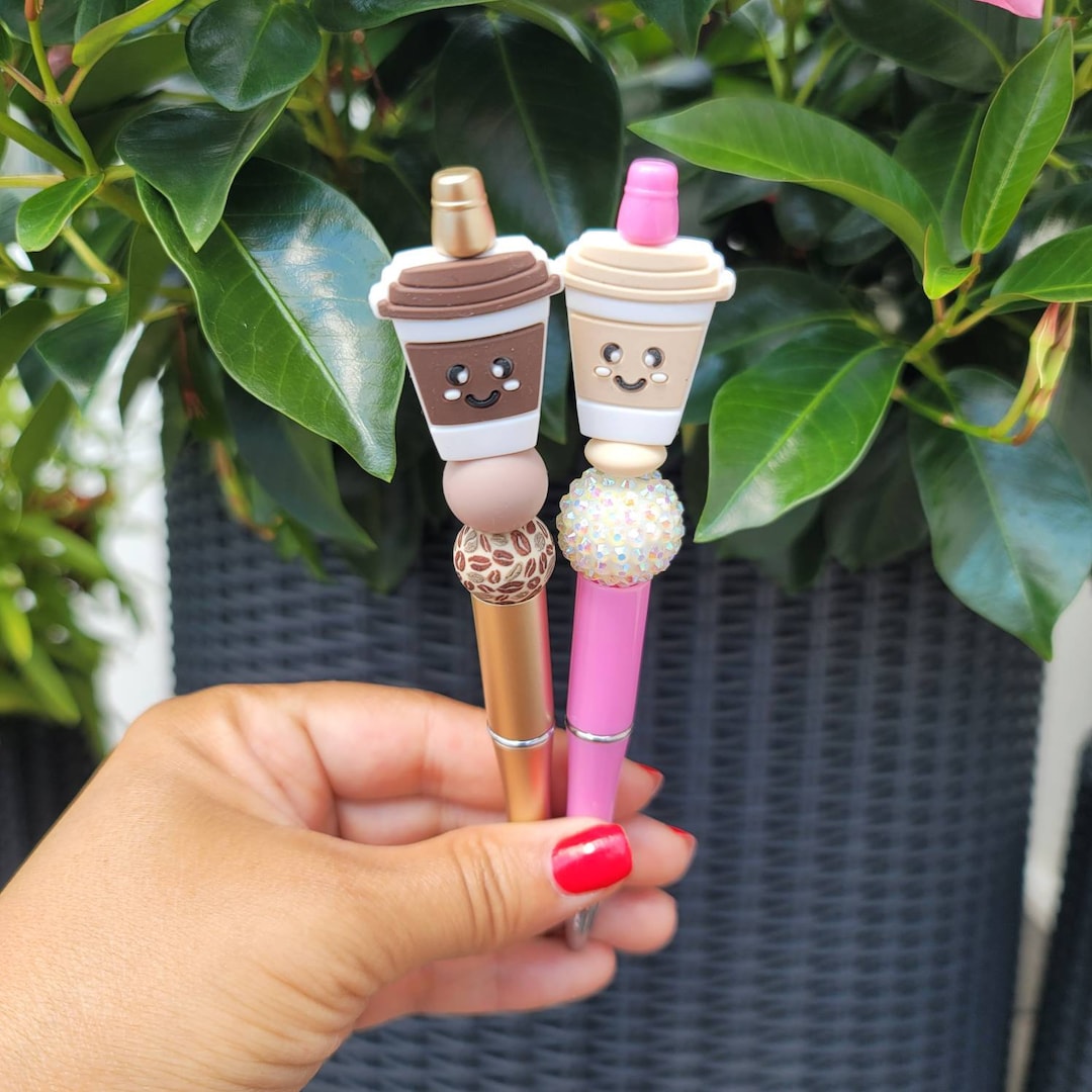 Coffee Themed Pen Gifts for Coffee Lovers Beaded Pen Fun Pens Cute Pen ...