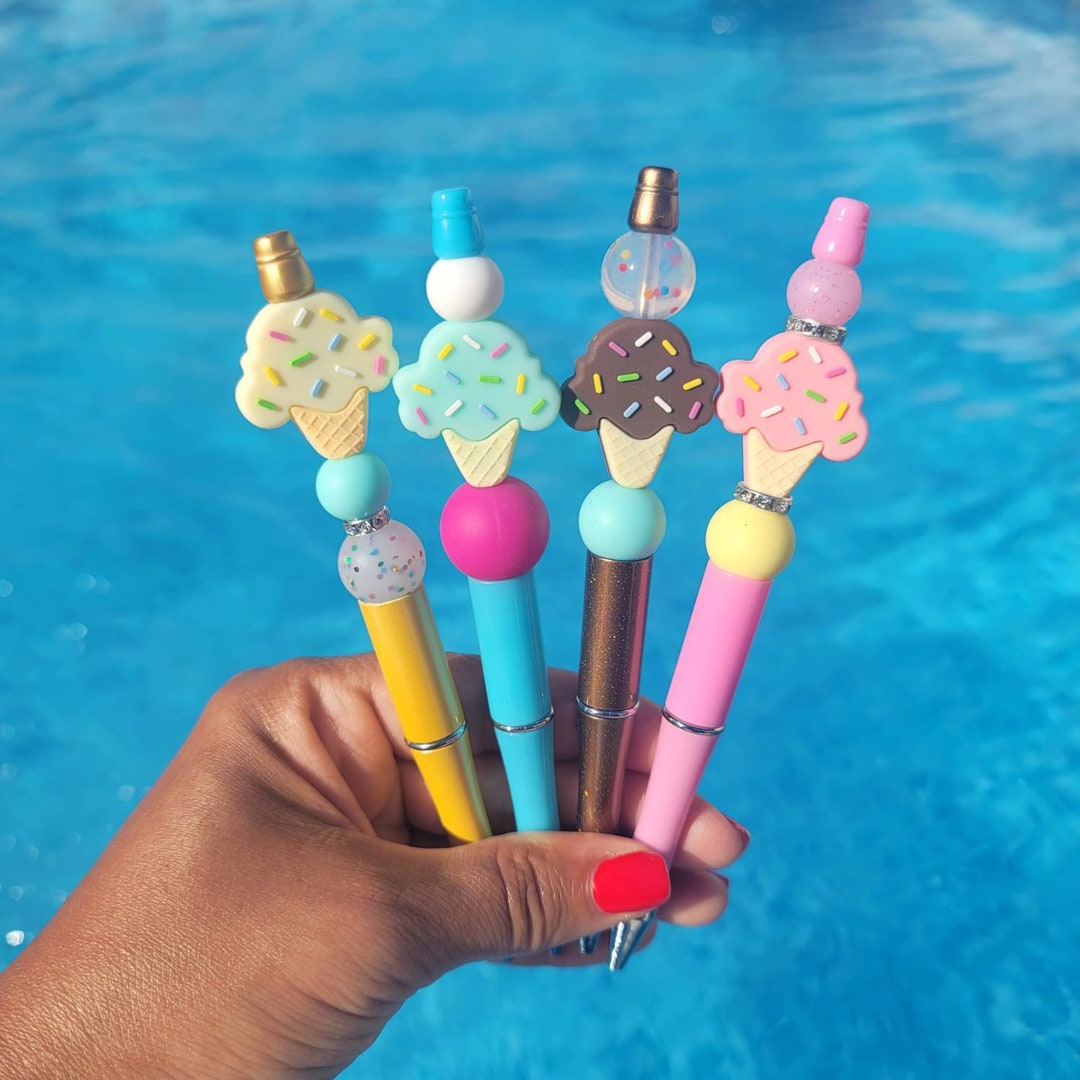 Ice Cream Pen| Gifts Under 12| Beaded Pen| Fun Pens| Cute Pen| Ice ...