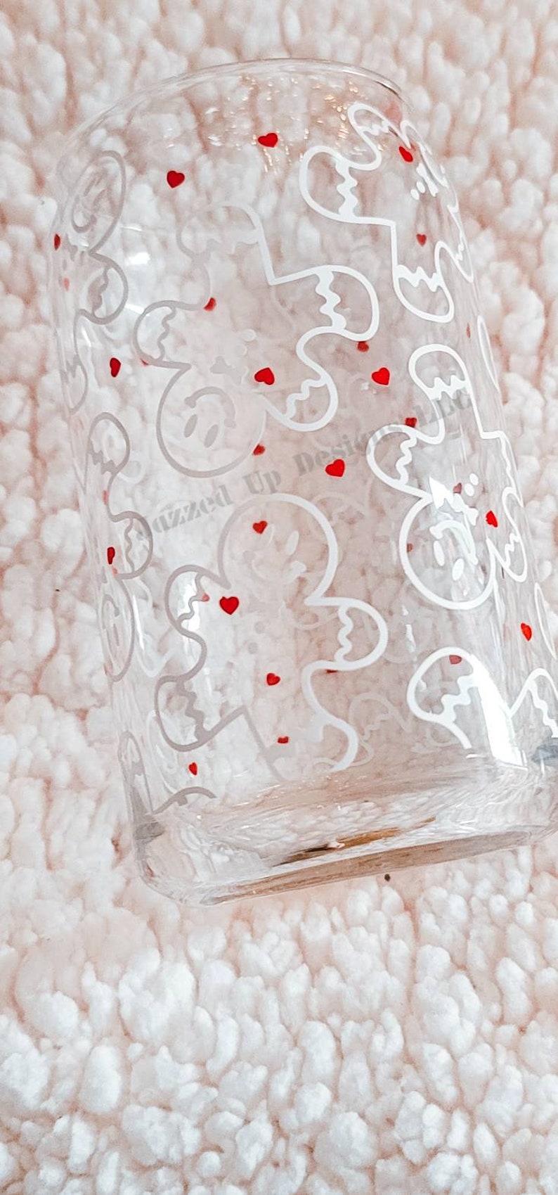 Gingerbread Man Glass Secret Santa Gift Cold Drinks Iced - Etsy