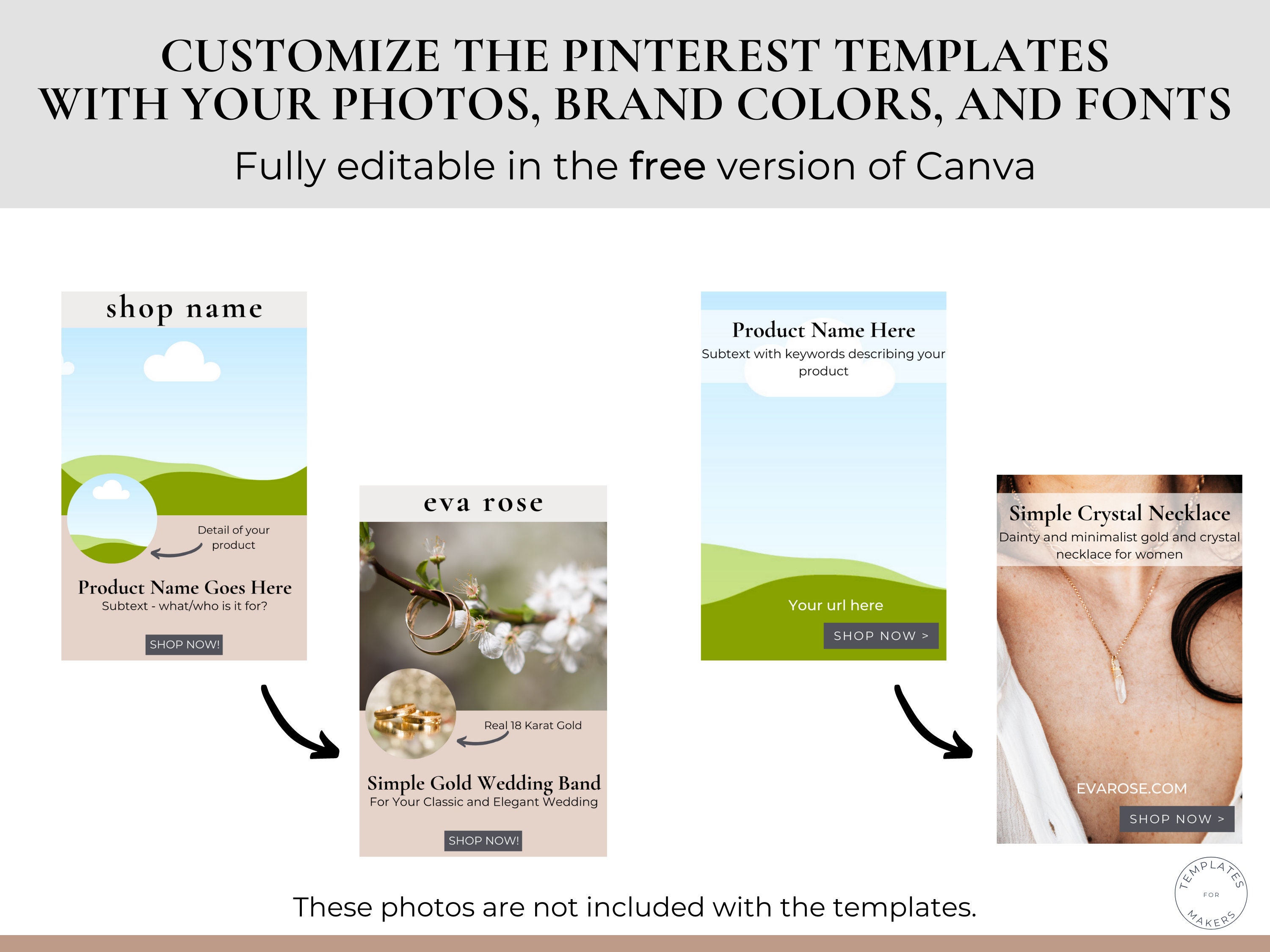 Pinterest Templates for Products and Ecommerce | Pinterest Marketing ...