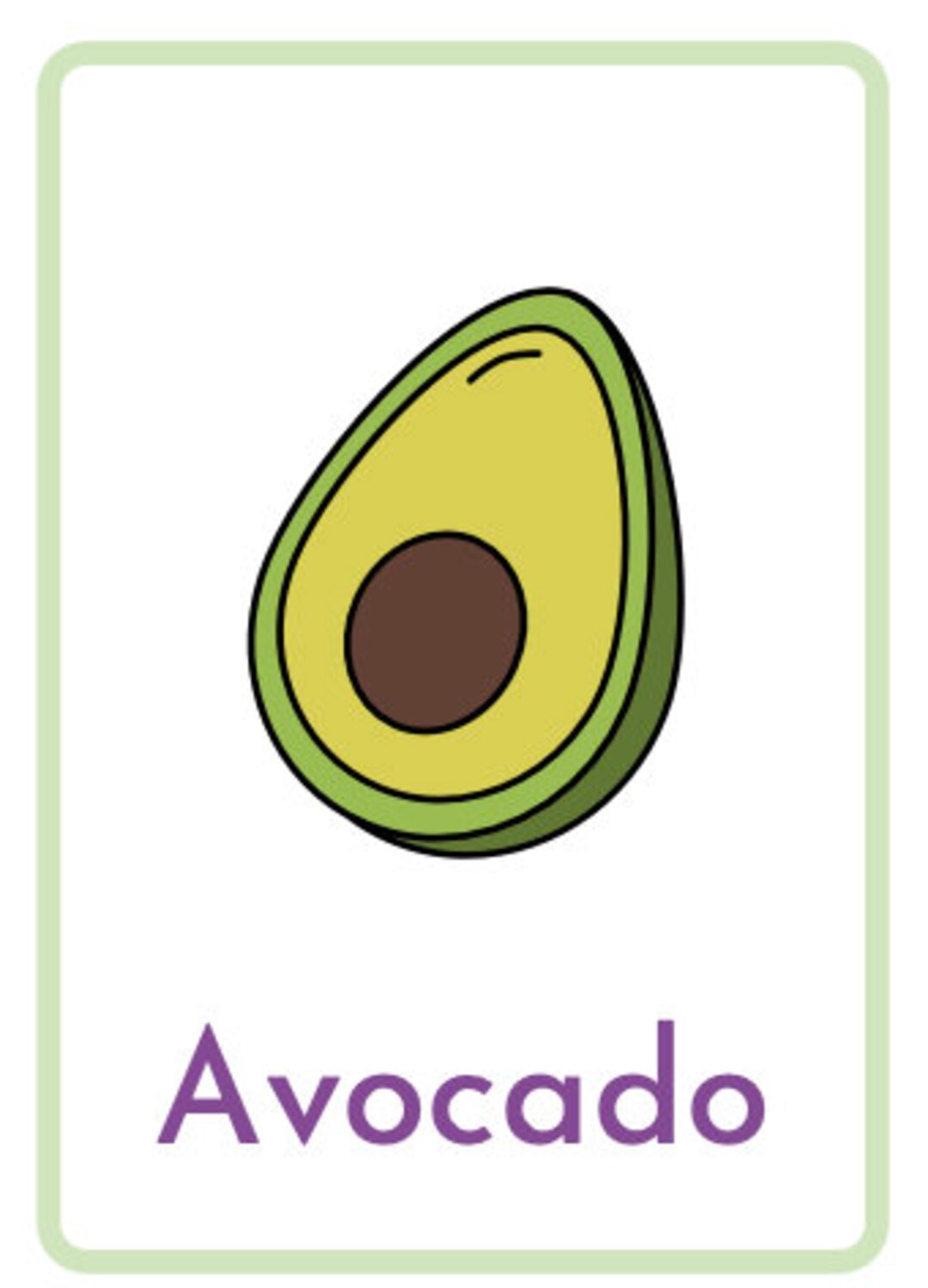 A - Z Fruit Flashcards - Toddler Learning - Etsy