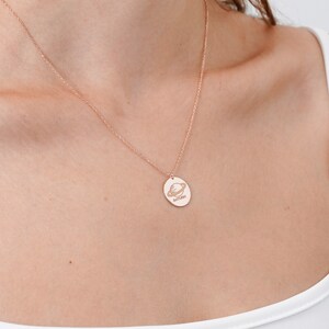 Jupiter Necklace, 14K Solid Gold Planet Necklace for Women, Gifts for ...