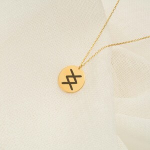 Personalized Viking Runes Necklace, 14K Gold or Sterling Silver ...