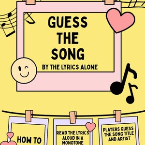 Guess the Song Game - All Ages, Party Game, Fun for Everyone - Etsy