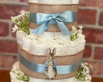 Peter Rabbit Diaper Cake , Baby Shower Centerpiece - Etsy