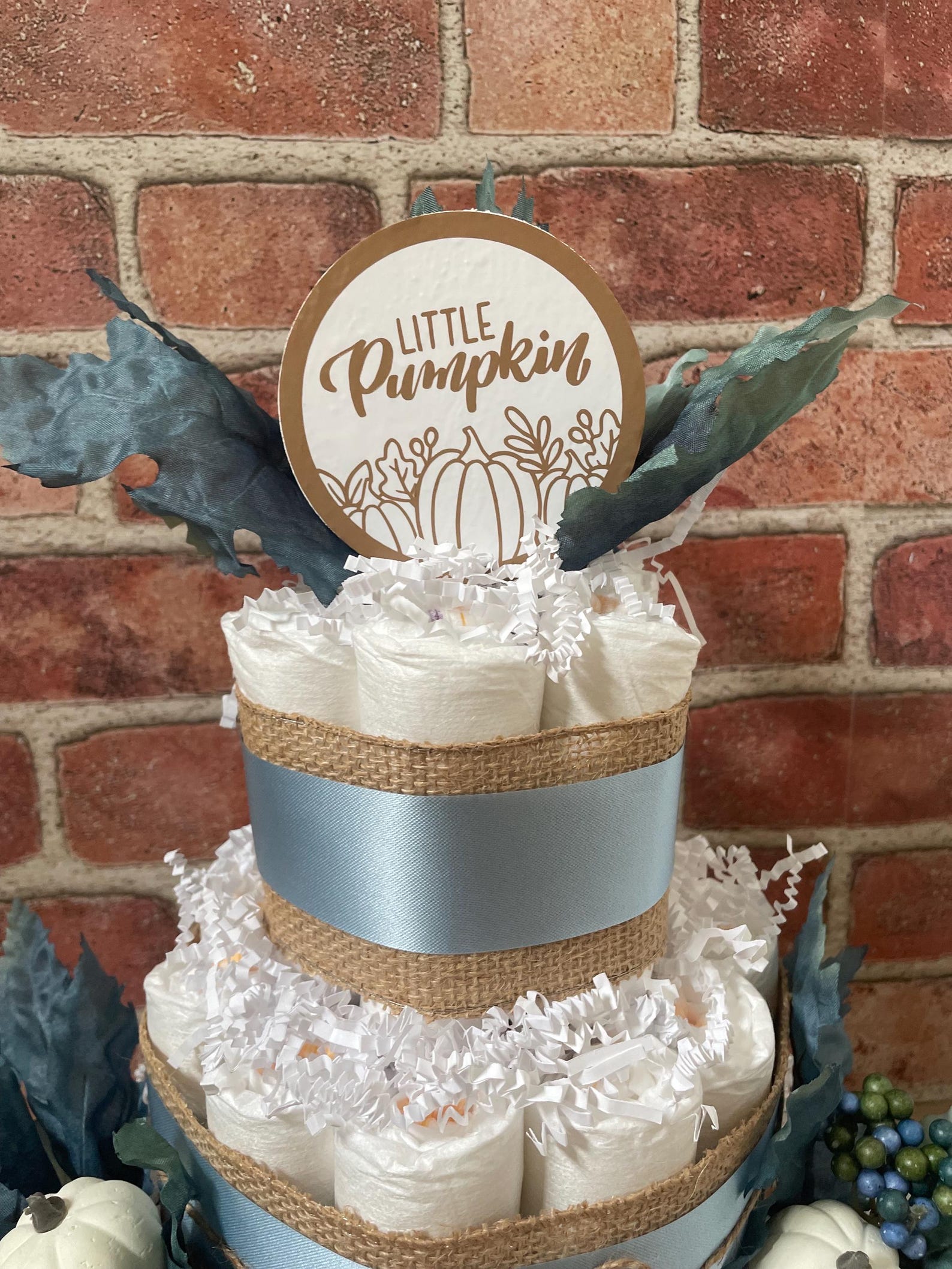 Little Pumpkin Fall Diaper Cake - Etsy