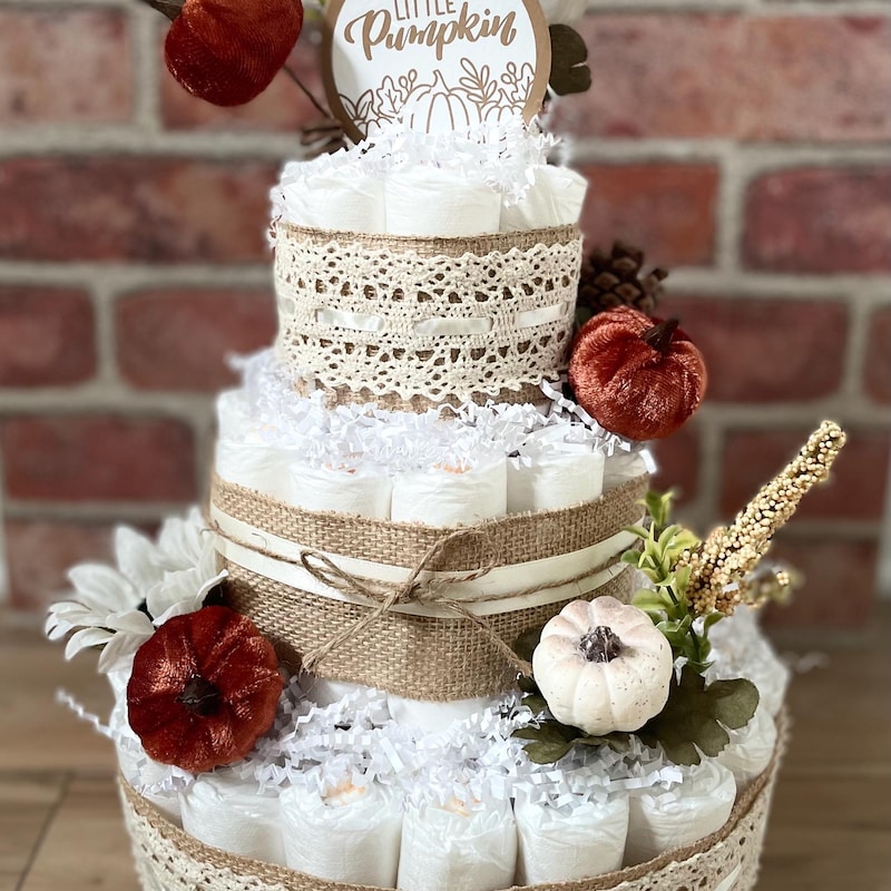 Pumpkin Diaper Cake - Etsy