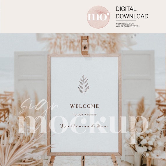 Welcome Sign Mockup Boho Wedding Sign Mockup Seating Chart - Etsy