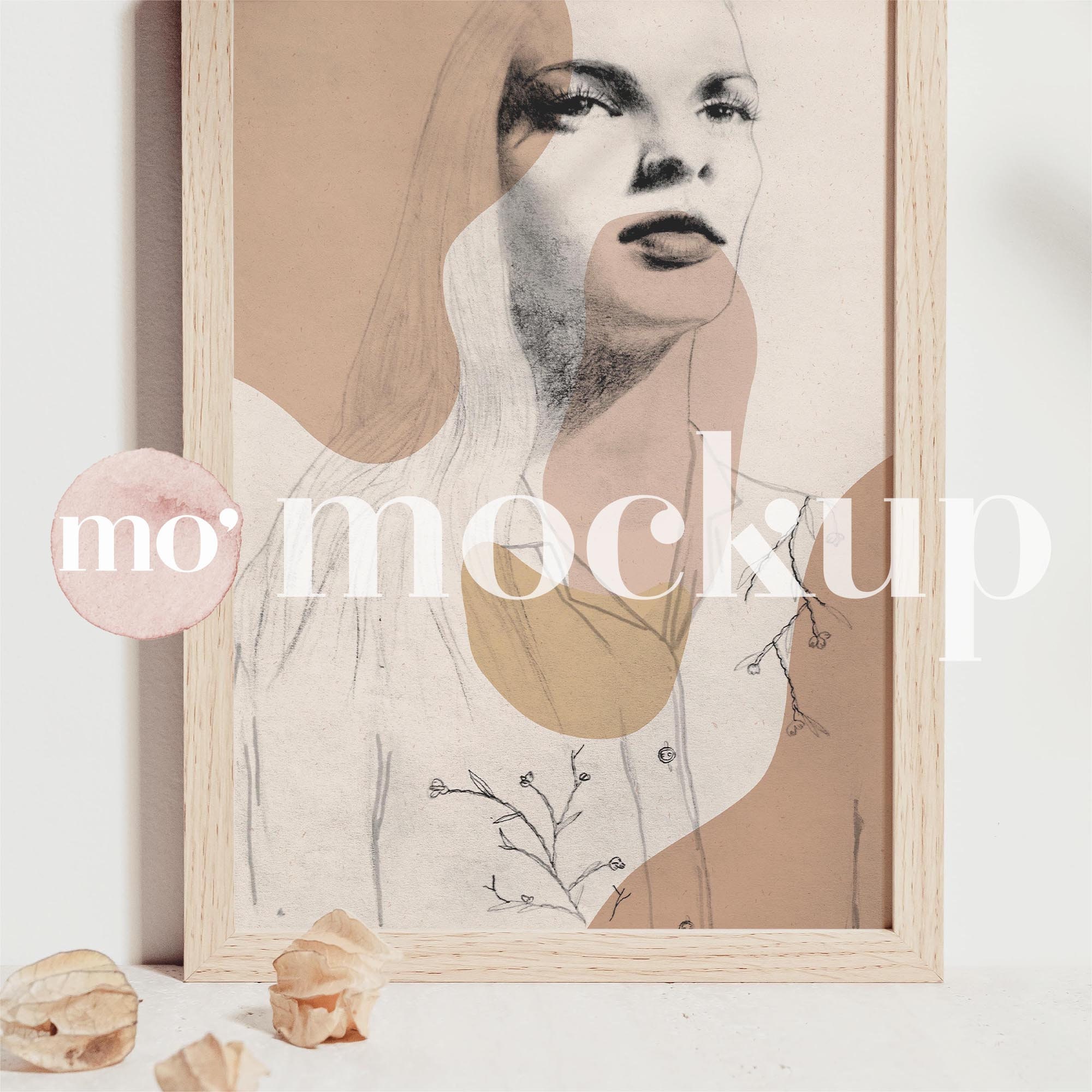 Wooden Frame Artwork Mockup: Modern A4 Print (digital Download) - Etsy