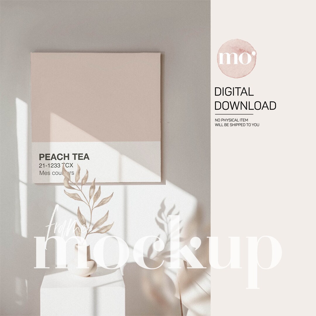 Canvas Mockup Display, Square Canvas Mockup, 1x1 Ratio, Modern Mockup ...