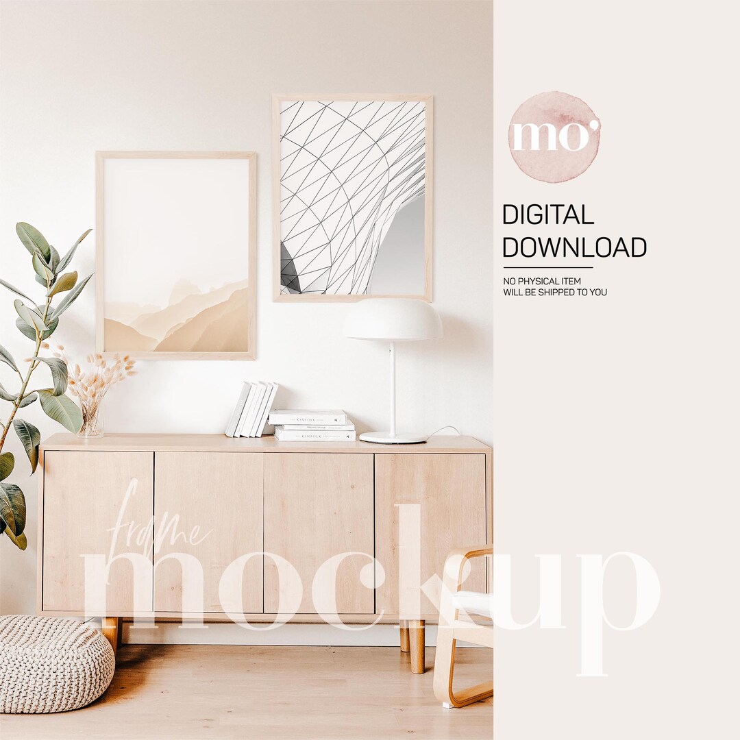 Set of 2 Frames Mockup, 3x4 Ratio, Mid Century Modern Mockup, Modern ...