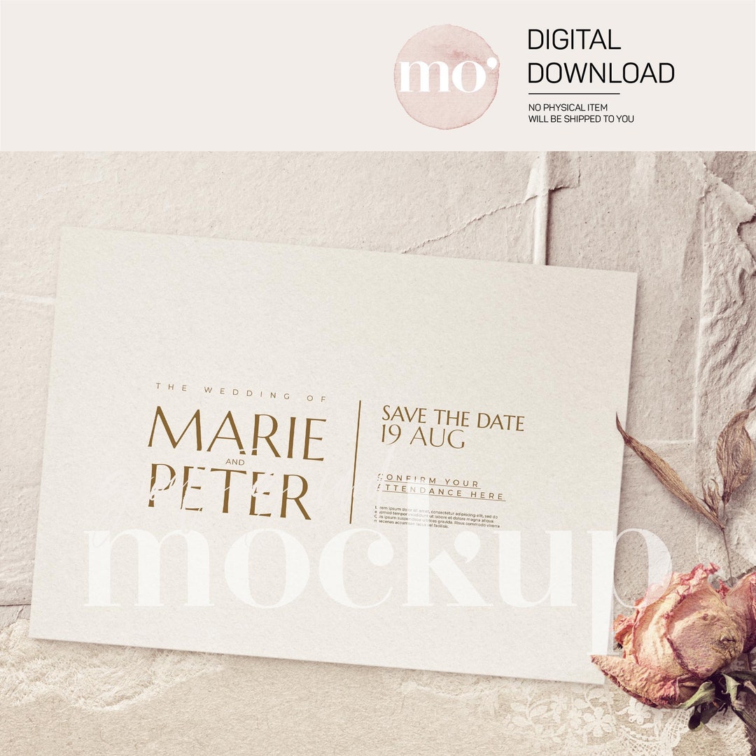 7x5 Invitation Mockup: Horizontal Card Template (digital Download) - Etsy