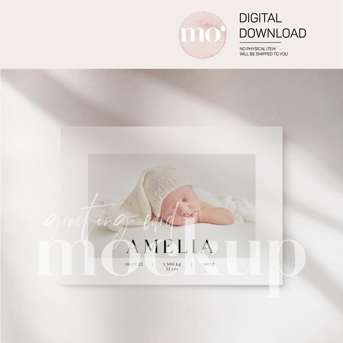 Greeting Card Mockup: 7x5 Horizontal Photo (digital Download) - Etsy