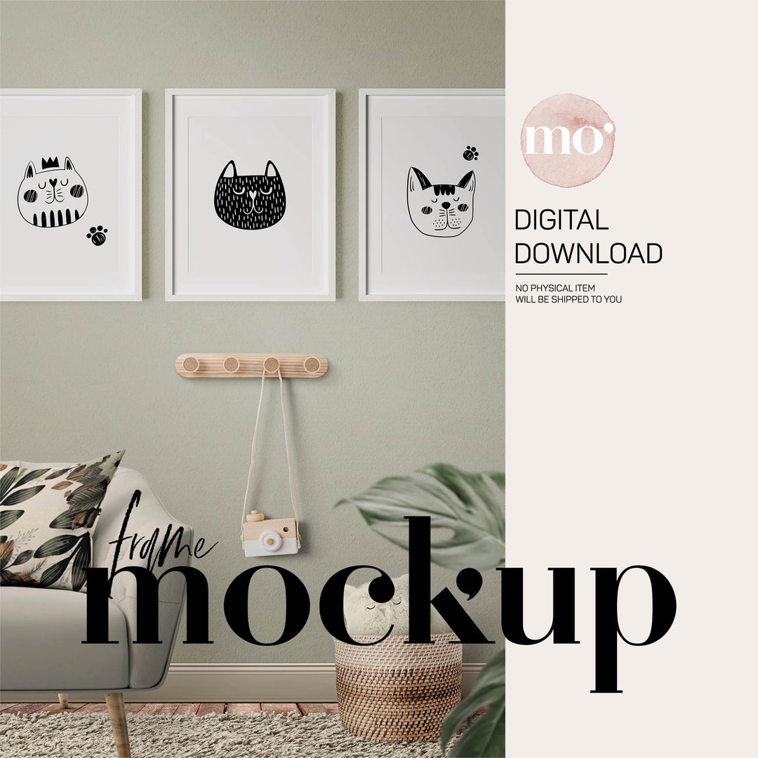 Nursery Frame Mockup Set: 4x5 Vertical White Frames (digital Download ...