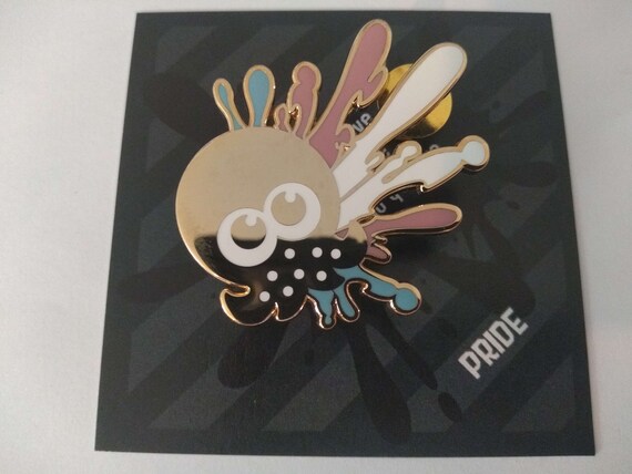 Splatoon TRANS Pride Pins Squid Octo - Gem