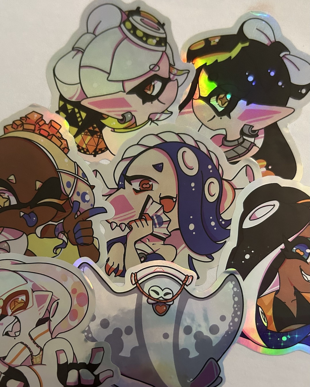 IDOL STICKER SET (7 Pcs) Splatoon Idols Vinyl Holographic Stickers - Etsy