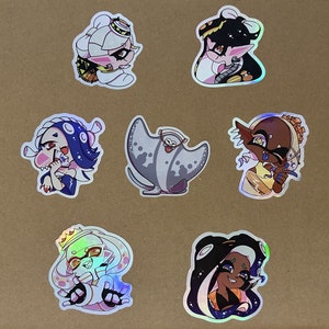 IDOL STICKER SET (7 Pcs) Splatoon Idols Vinyl Holographic Stickers - Etsy
