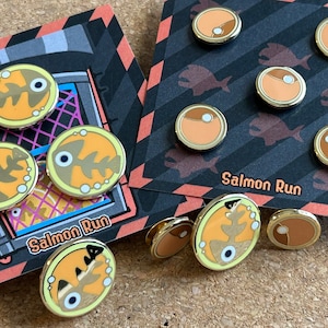 SALMON RUN Enamel Pins Badges - Etsy