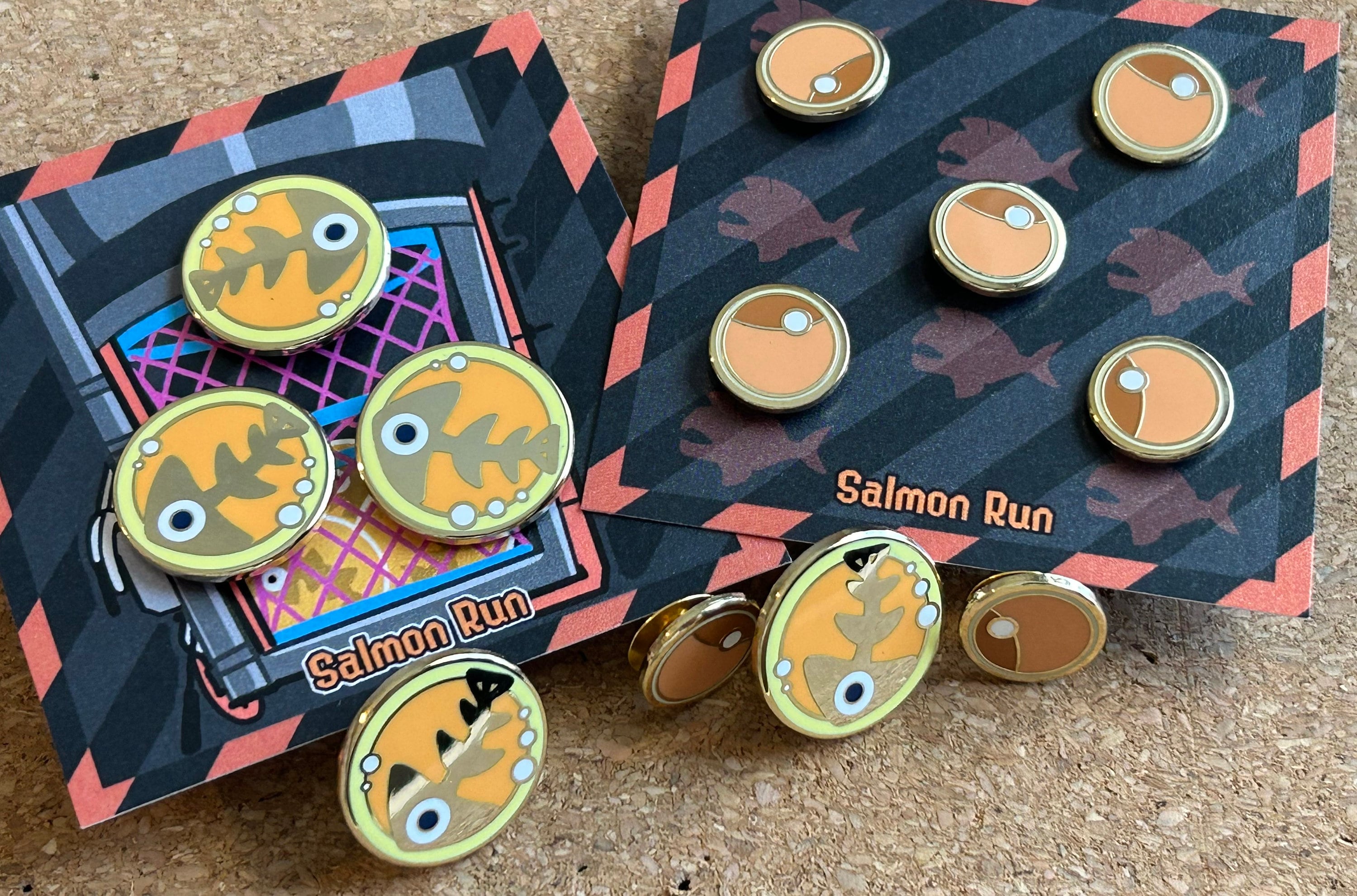 SALMON RUN Enamel Pins Badges - Etsy