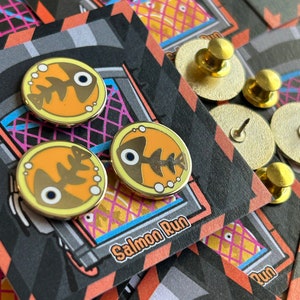 SALMON RUN Enamel Pins Badges - Etsy