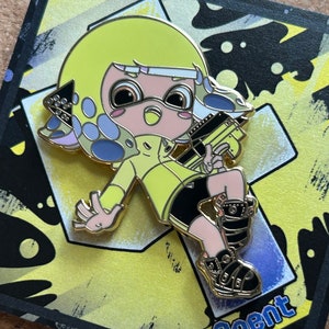 AGENT 4, PIN/KEYCHAIN - Mini Zapfish Splatoon 2 - Etsy