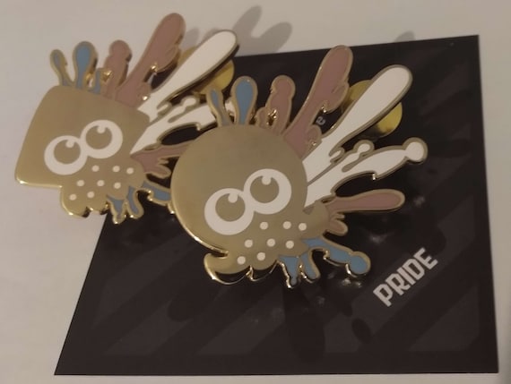 Splatoon TRANS Pride Pins Squid Octo - Gem