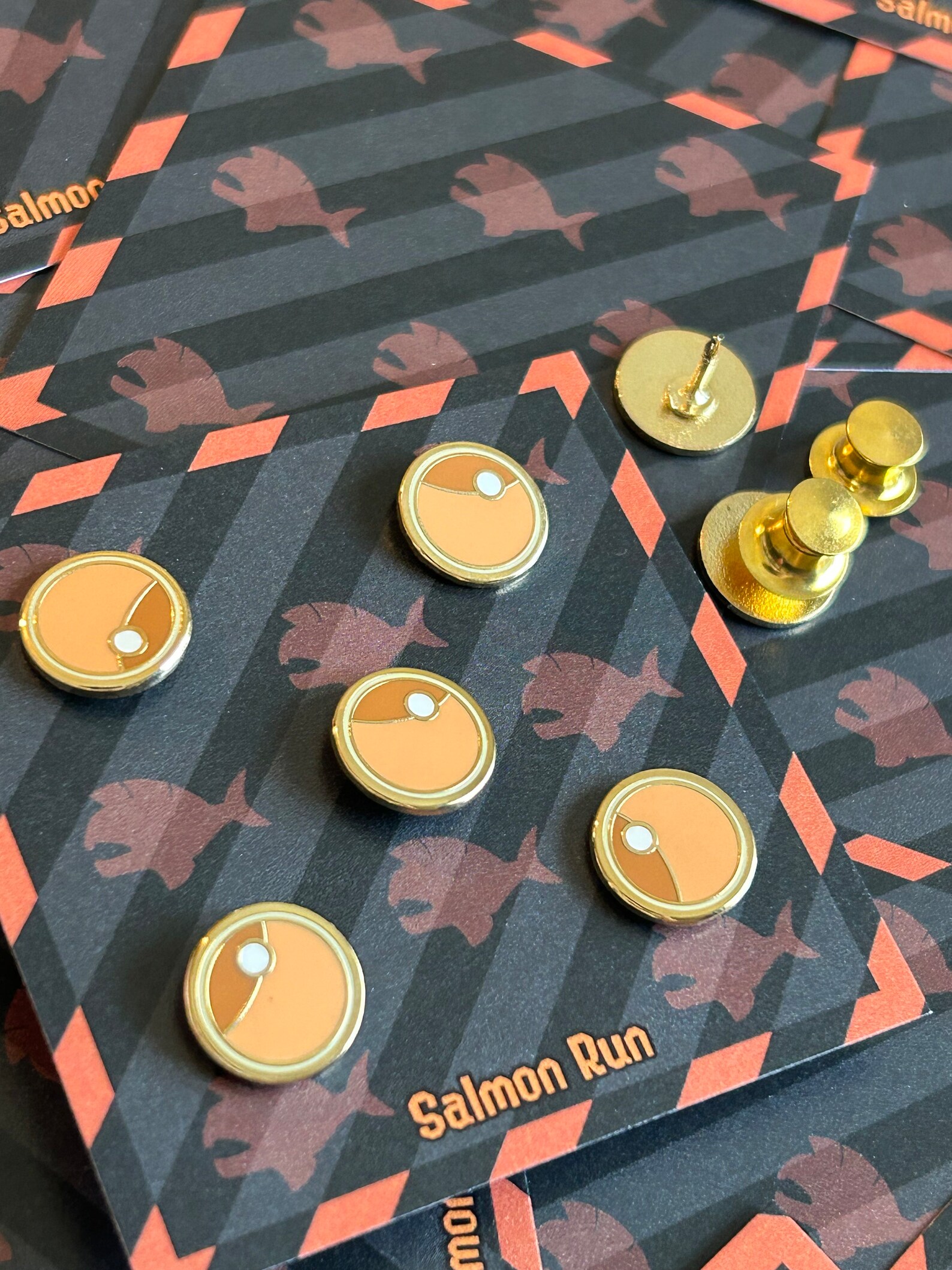 SALMON RUN Enamel Pins Badges - Etsy